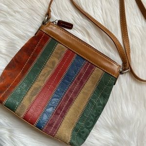 Fossil | Bags | Fossil Genuine Leather Vintage Patchwork Multicolored ...